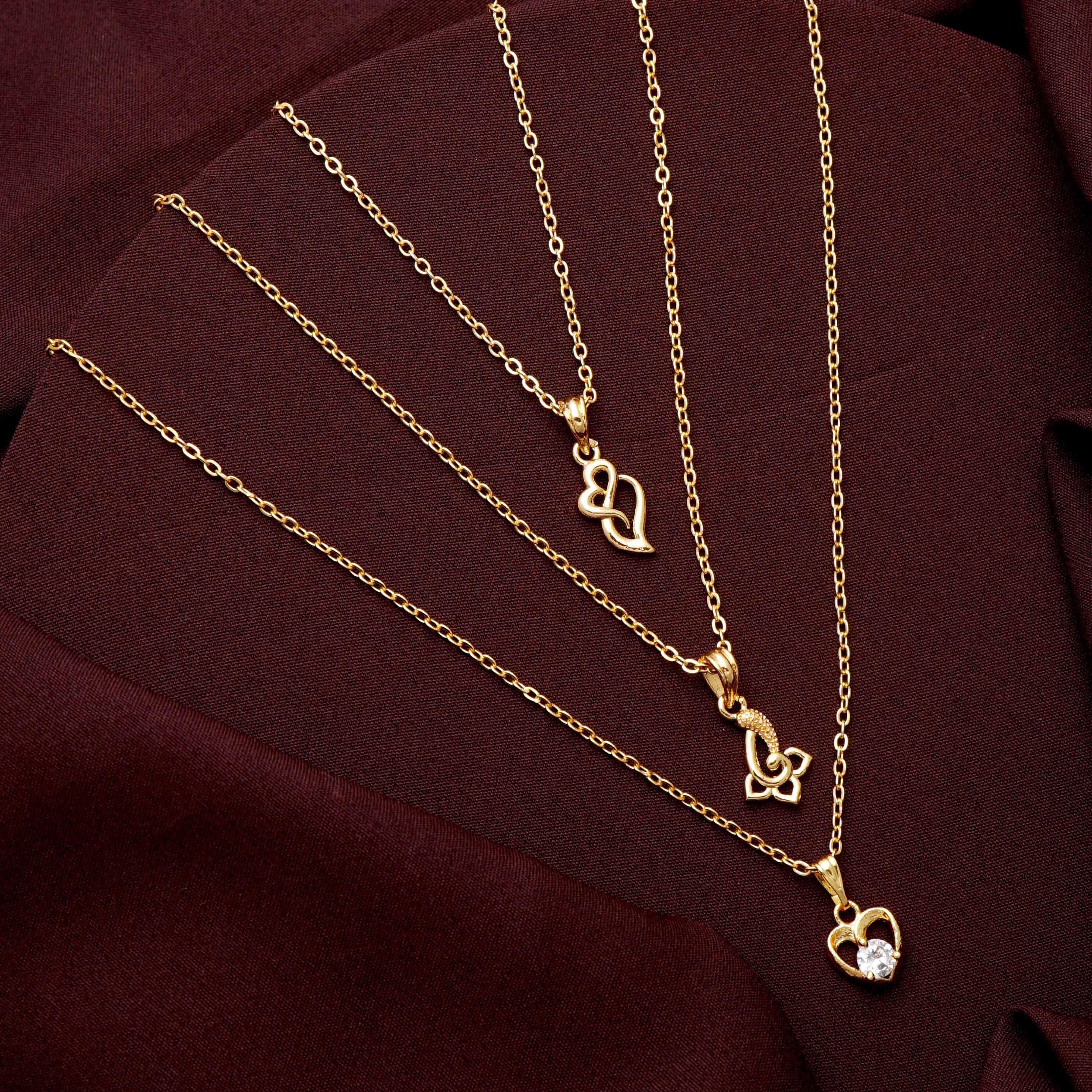 Charming and Stunning Gold Plated Necklace Chain Pendant For Women and ...
