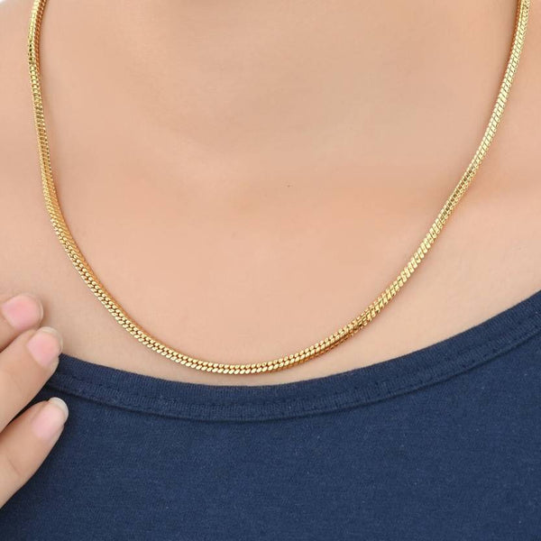 Simple Gold Necklace for Everyday Wear – Ramdev art fashion jewellery